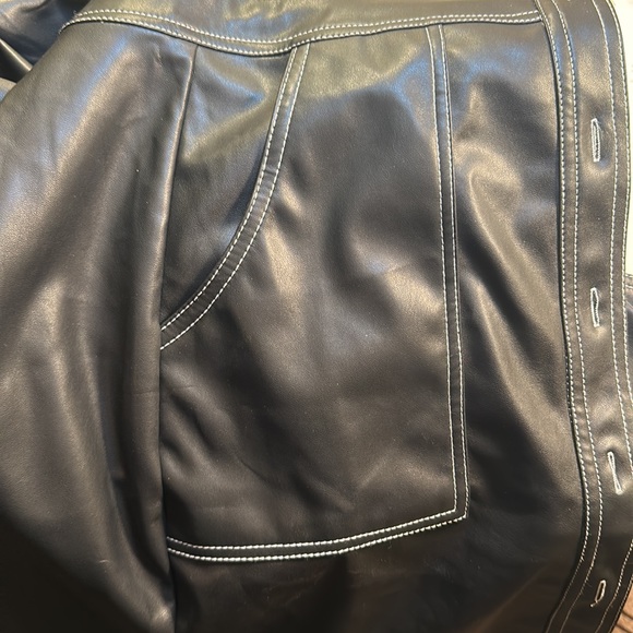 emory park | Dresses | It Has Pockets Emory Park Pu Leather Dress A Modern Version Of A Shirt ...